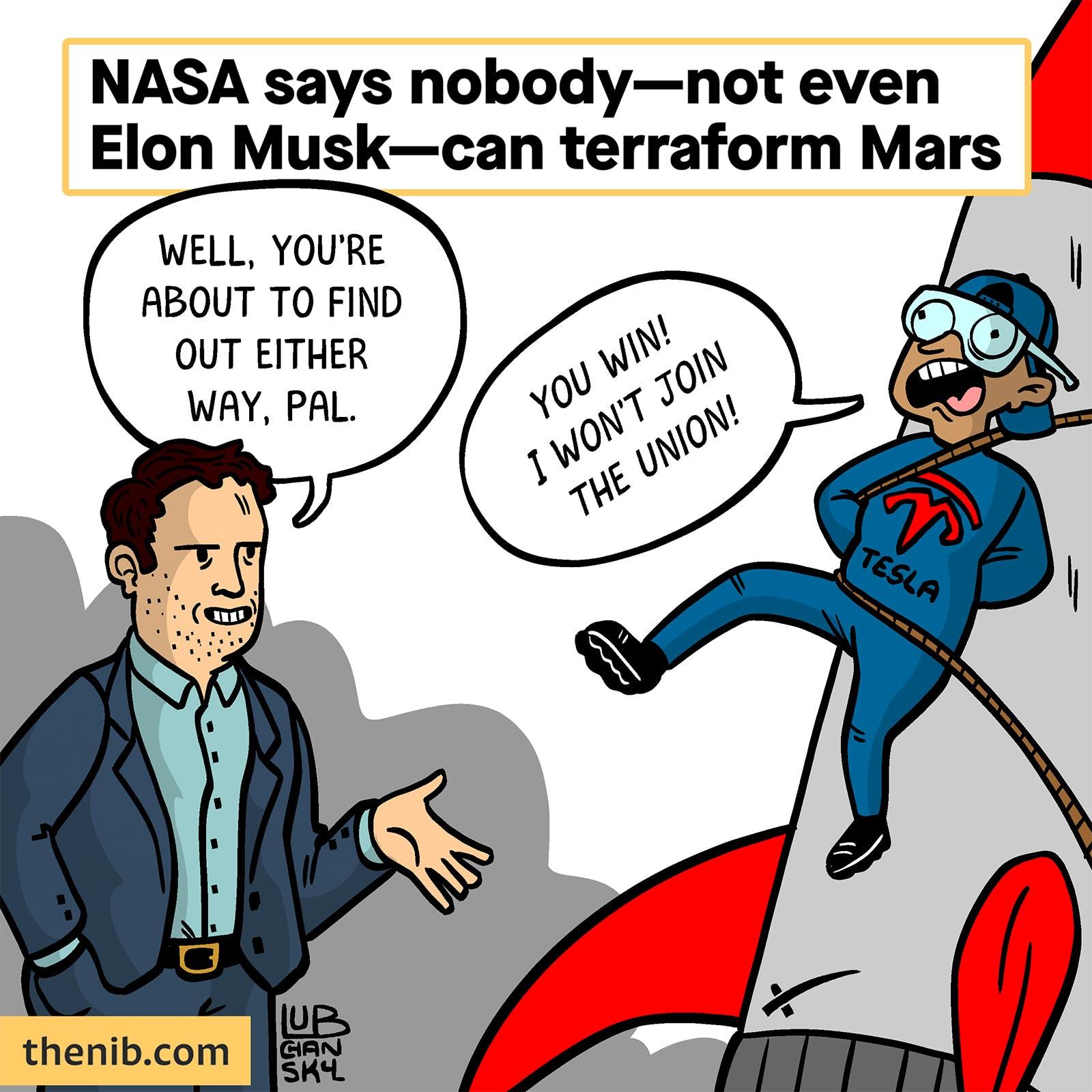 "Life on Mars?" by Matt Lubchansky | Elon Musk | Know Your Meme