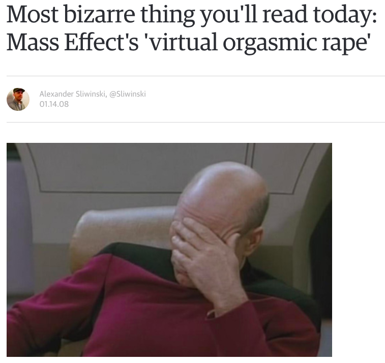 Most Bizarre Thing Youll Read Today Mass Effects Virtual Orgasmic