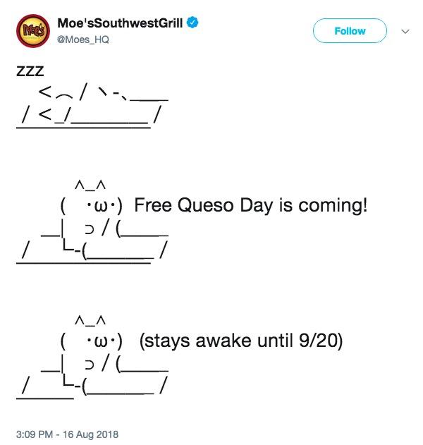 Free Queso Day | Sleeping ASCII Cat | Know Your Meme