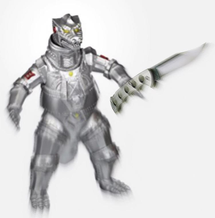 Mechagodzilla with knife | Godzilla | Know Your Meme