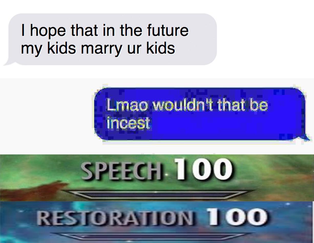 I hope that in the future my kids marry ur kids | Skyrim Skill Tree ...