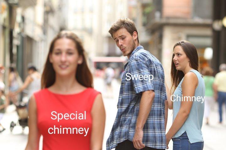 Distracted Chimney Sweep | Sweeping the Special Chimney | Know Your Meme