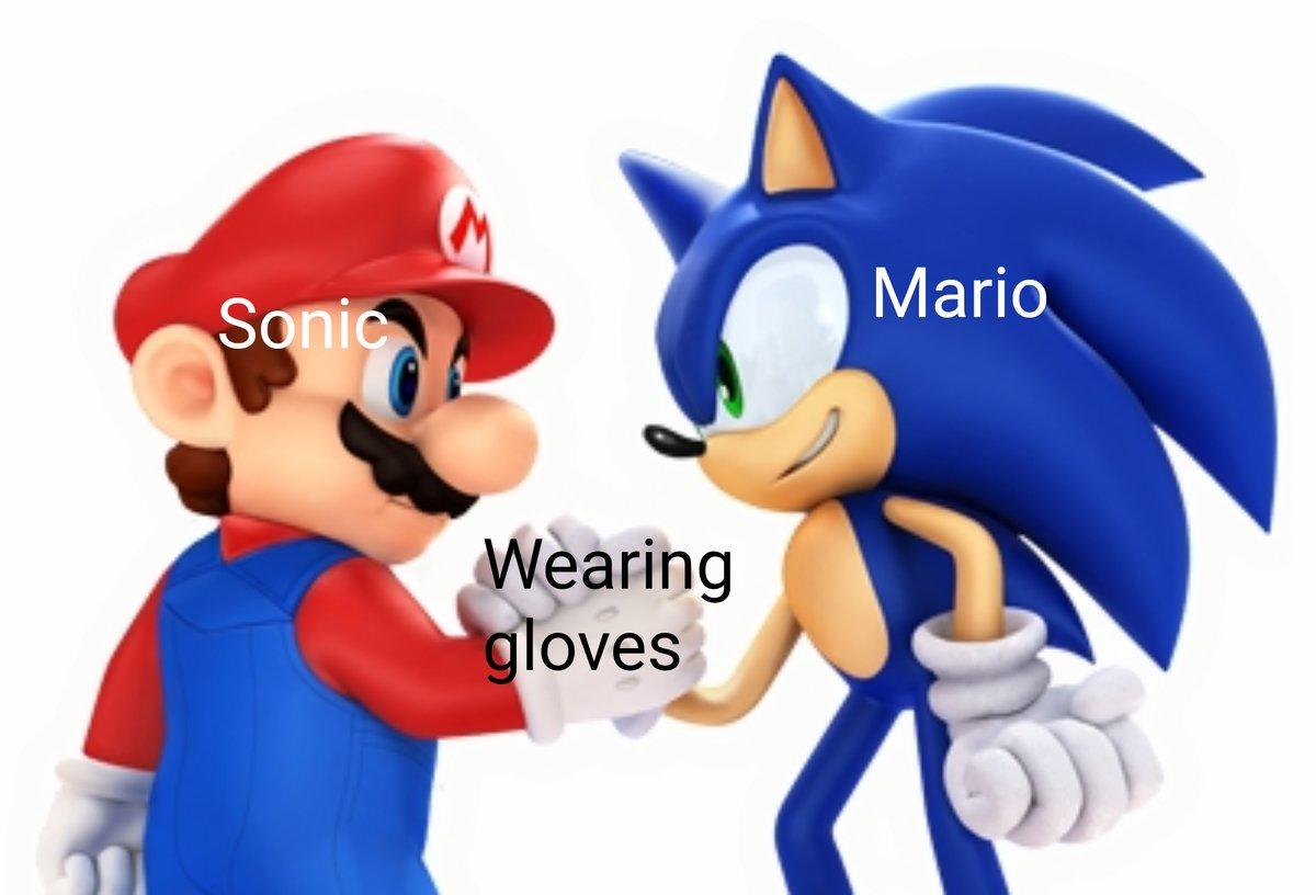 Mario and sonic | Business Handshake | Know Your Meme