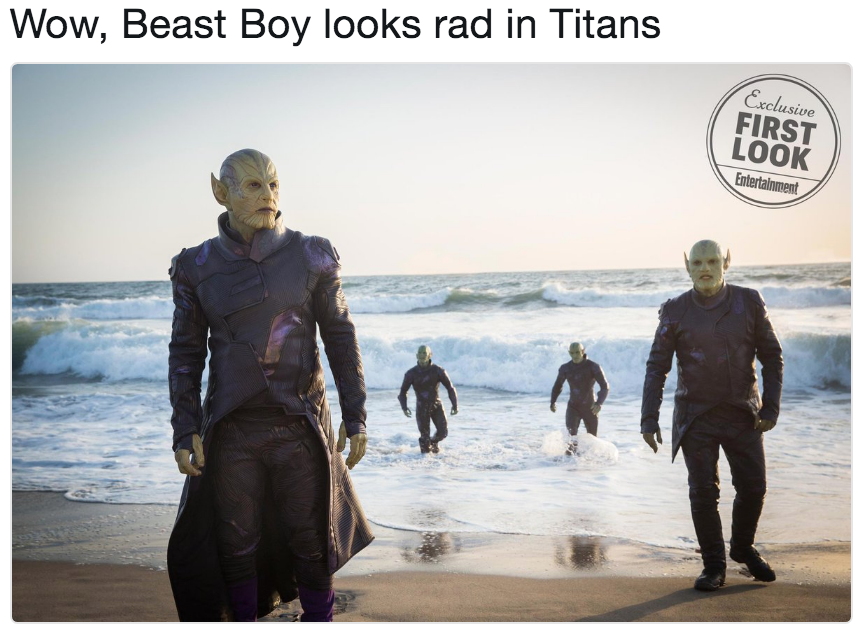 Wow, Beast Boy looks rad in Titans | Skrulls | Know Your Meme