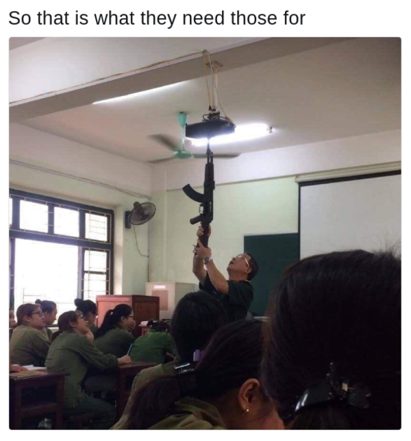 Fully Automatic Screen Projector | Gun Control Debate | Know Your Meme