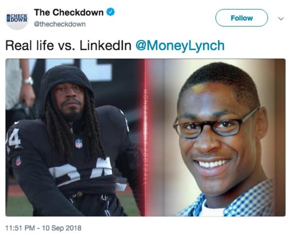 Real Life vs. Linkedin | Marshawn Lynch's High School Photo | Know Your ...