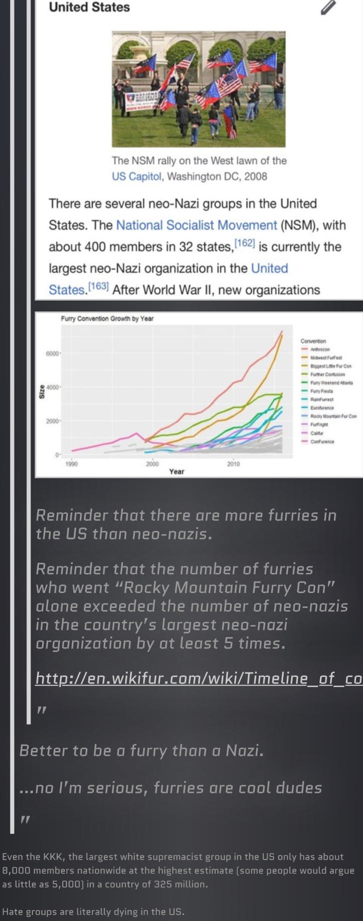 Or at least, their official organizations are dying. Still, any good ...