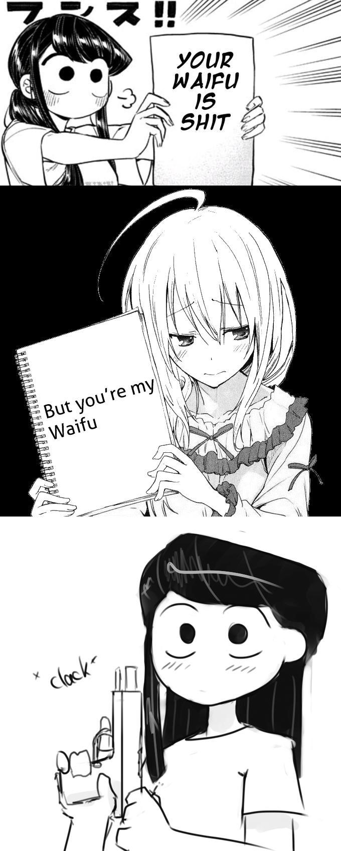 Komi No Anime Girls Holding Signs Know Your Meme