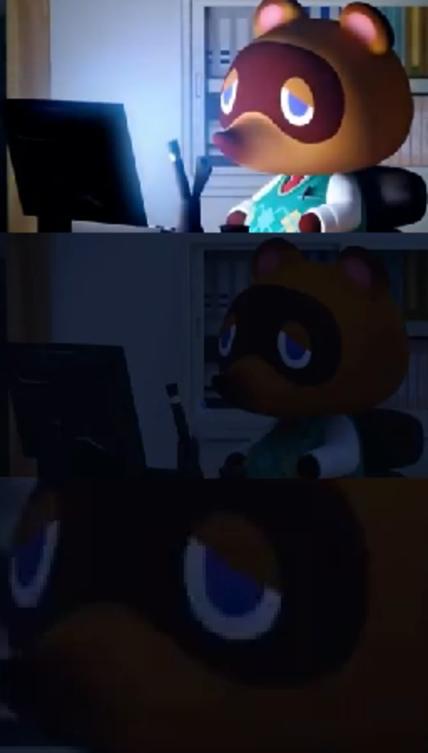 Tom Nook reacts to everything so far | Tom Nook at a Desk | Know Your Meme