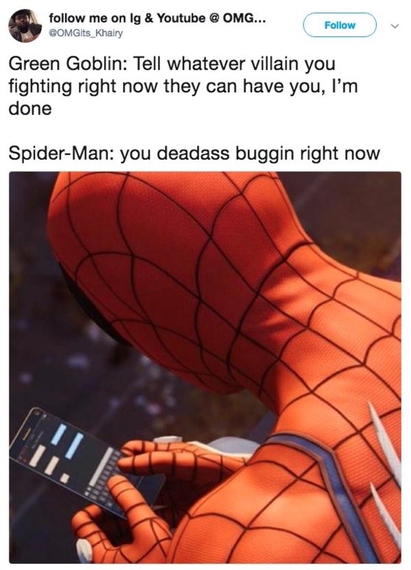 Green Goblin | Spider-Man Texting | Know Your Meme