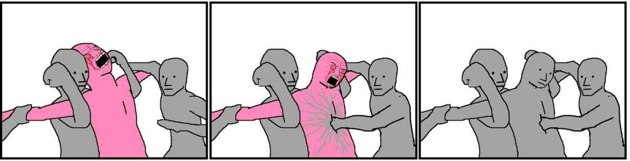 Pink Wojak assimilation | NPC Wojak | Know Your Meme