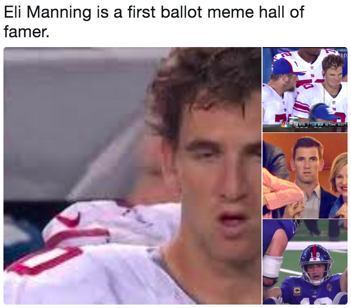 Eli Manning is a first ballot meme hall of famer. | Eli Manning ...