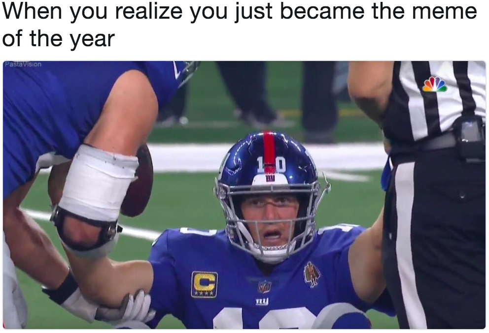 When you realize you just became the meme of the year | Eli Manning ...