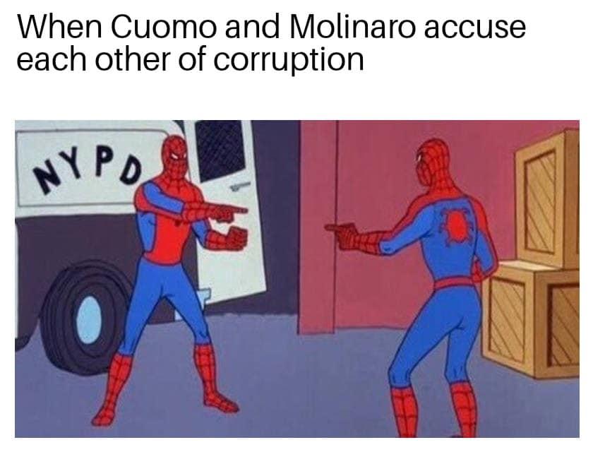 Cuomo and Molinaro: You're Corrupt! | Spider-Man Pointing at Spider-Man ...