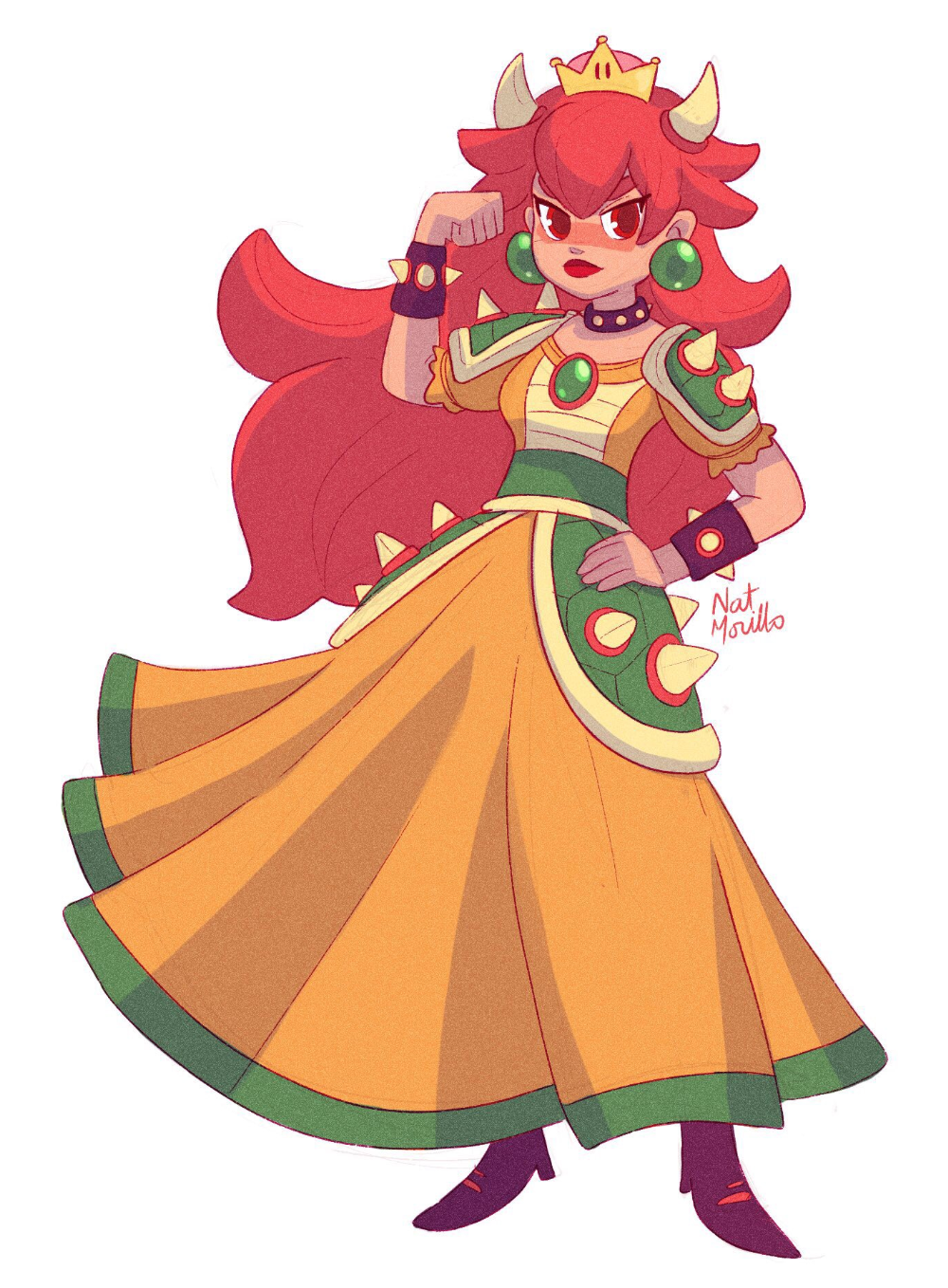 A snazzy looking Bowsette~ by natnatart | Bowsette | Know Your Meme