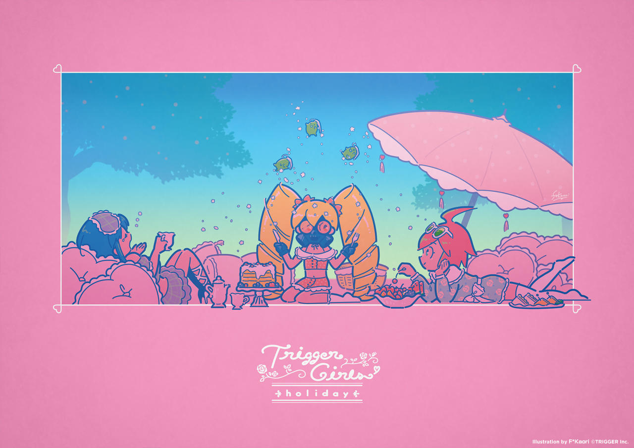 Trigger-Girls Holidad - illustration by F*Kaori | Studio Trigger | Know ...