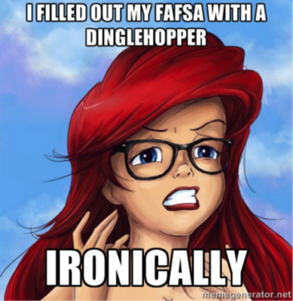 Hipster Ariel | FAFSA | Know Your Meme