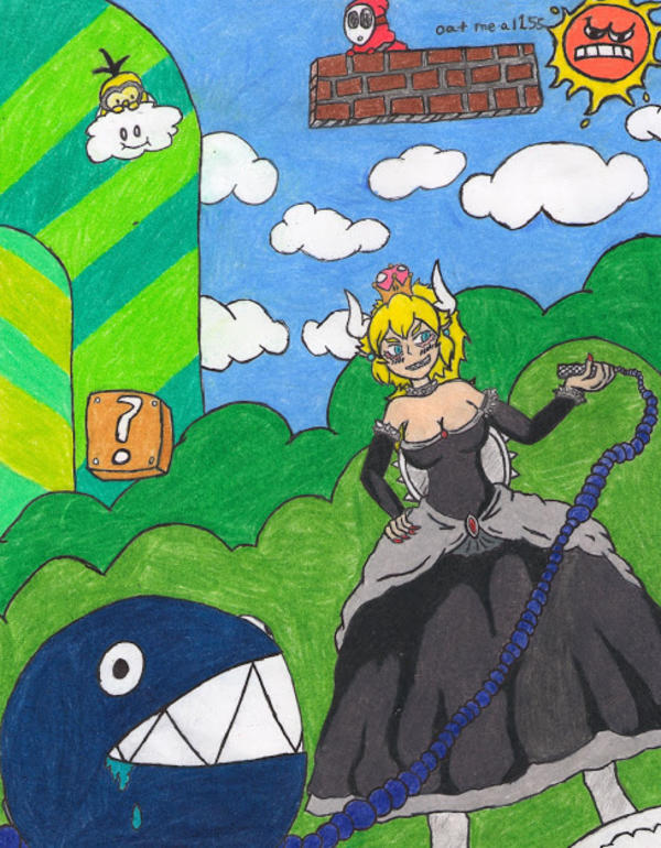 My attempt of drawing Bowsette | Bowsette | Know Your Meme