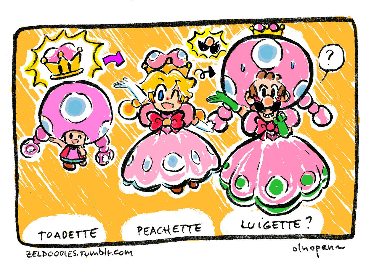 I drew this the other day. :) | Peachette / Super Crown | Know Your Meme