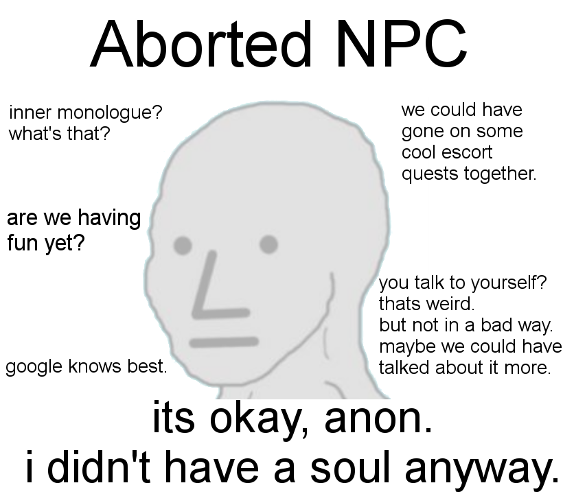 aborted NPC | NPC Wojak | Know Your Meme