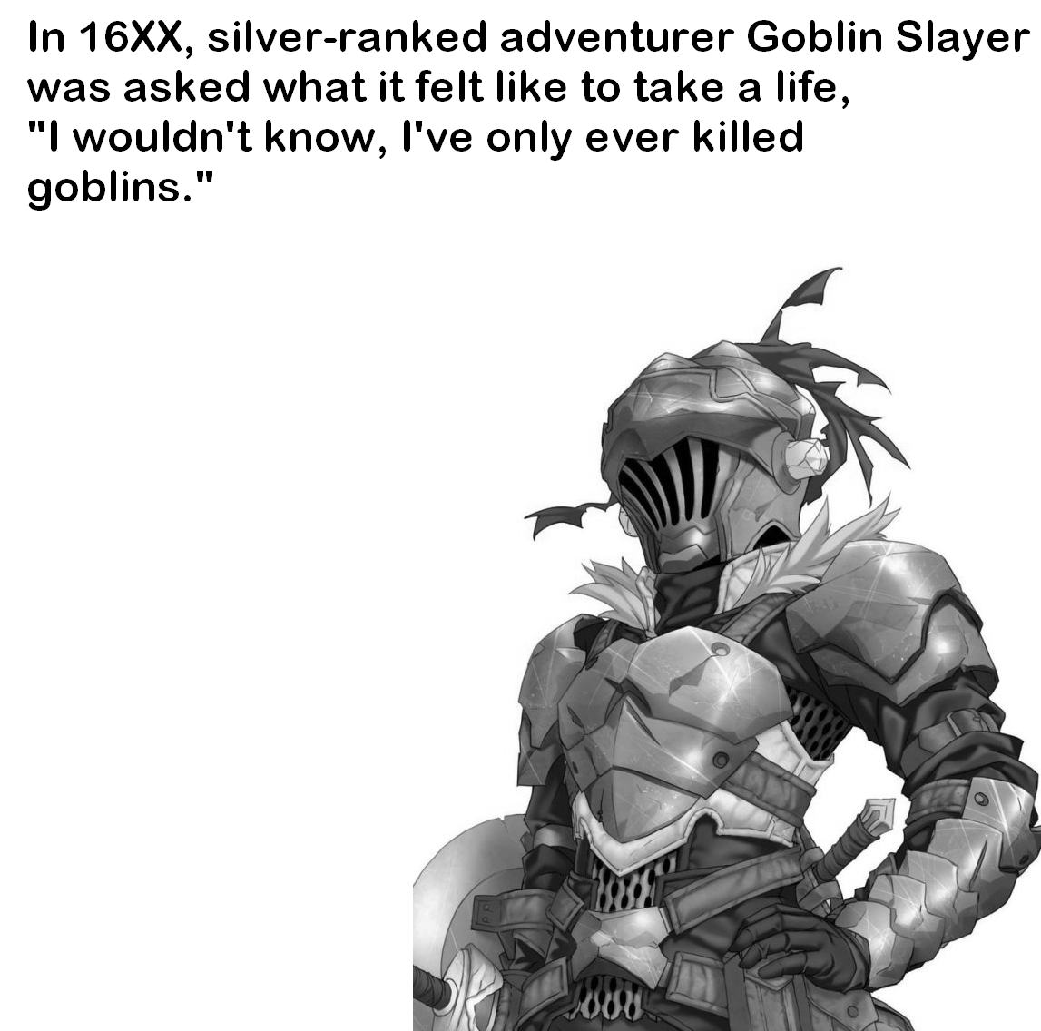 I've only ever killed Goblins | Goblin Slayer | Know Your Meme