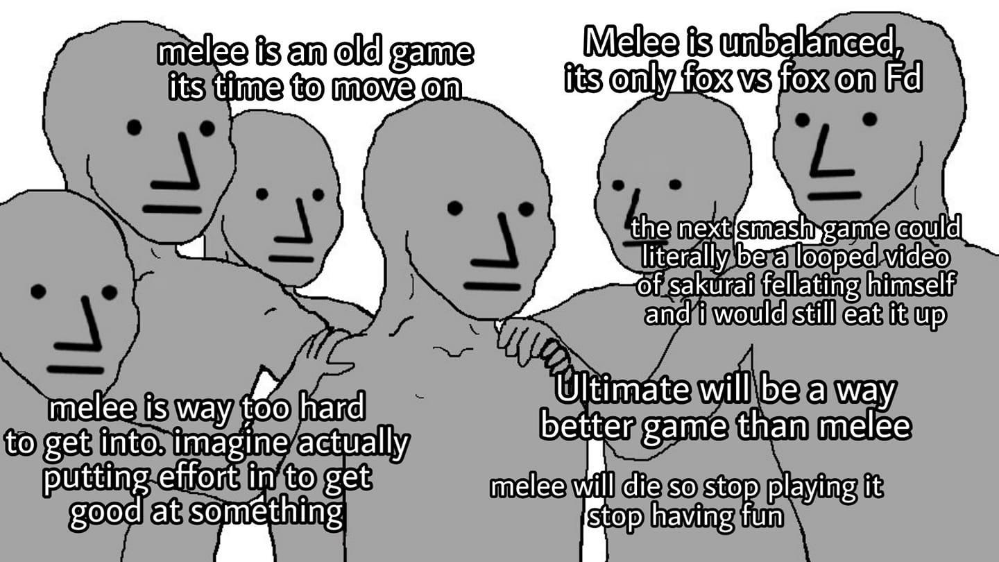 rip melee | NPC Wojak | Know Your Meme