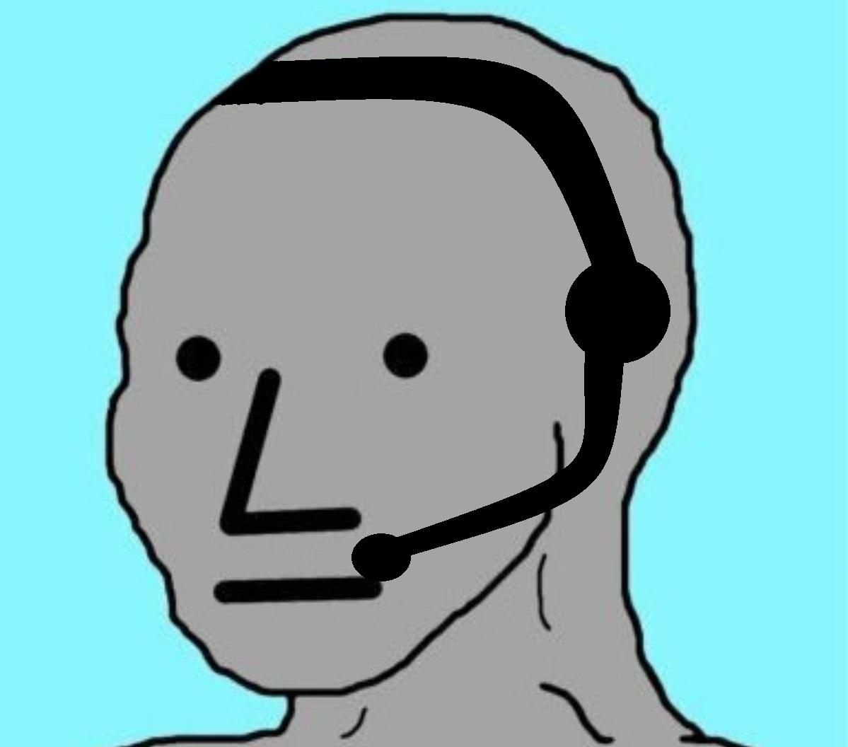 customer service | NPC Wojak | Know Your Meme