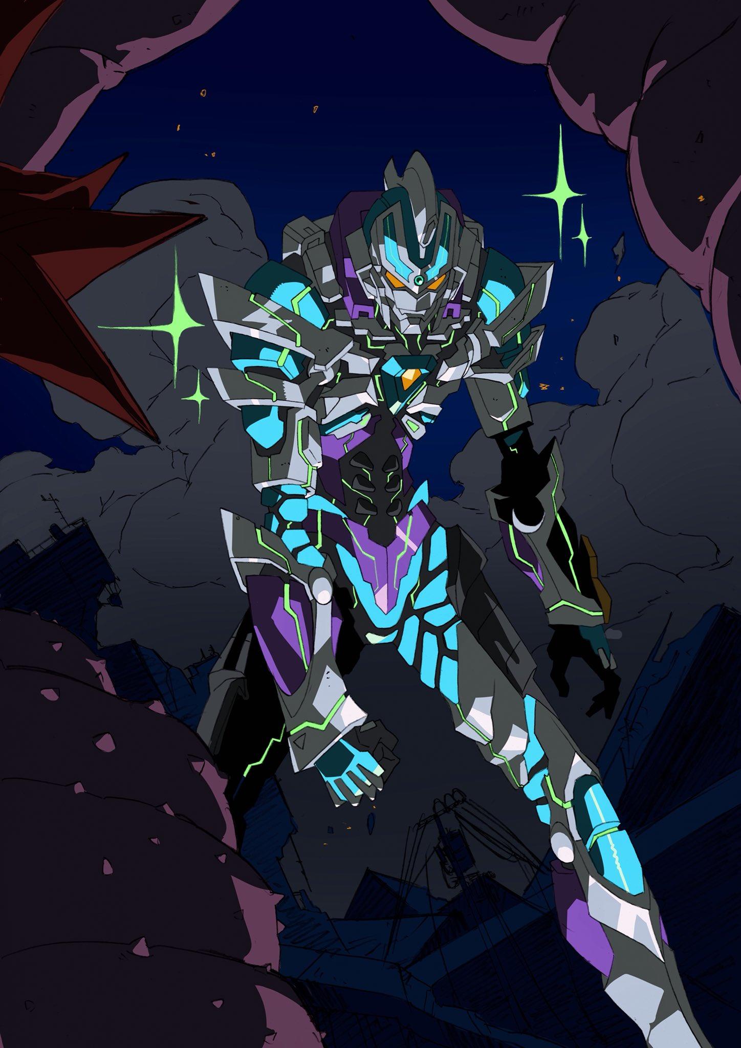 GRIDMAN transformed - Art by Arai Hiroki | SSSS.Gridman | Know Your Meme