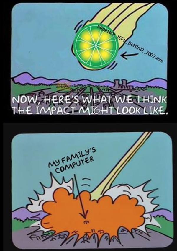 For some reason my Facebook feed is full of Simpsons/Limewire memes and ...