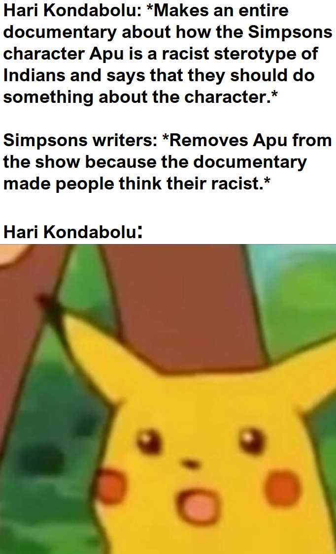 I can't believe they actually caved into it. | The Problem With Apu ...