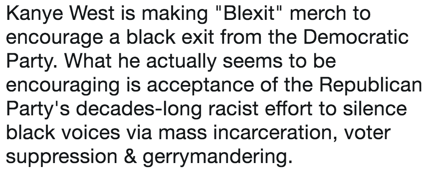 Kanye West is making "Blexit" merch to encourage a black exit from the ...