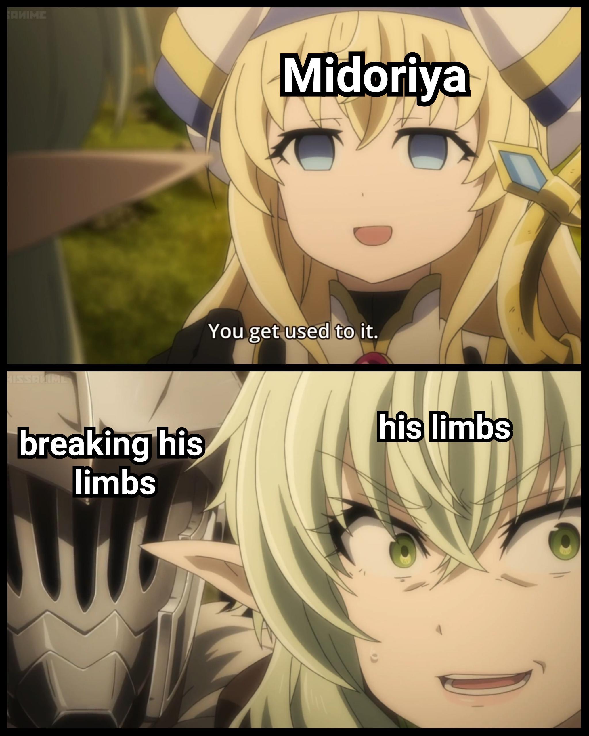 Midoriya In A Nutshell You Get Used To It Know Your Meme