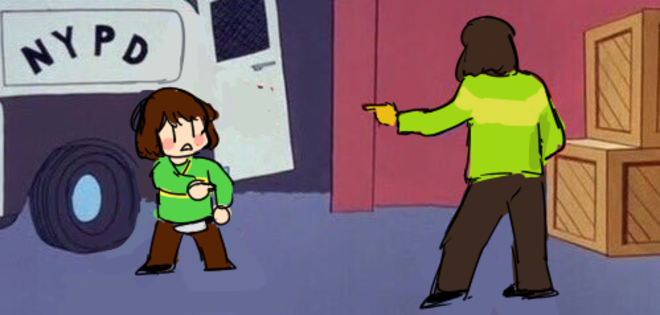 Chara pointing at Chara | Undertale | Know Your Meme