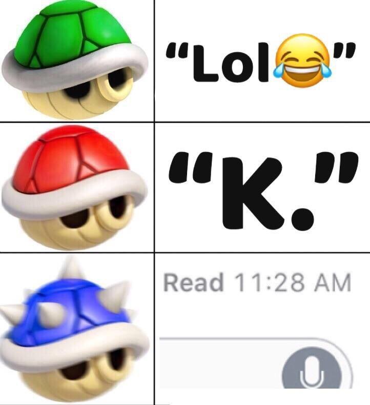 Mario Kart shells | Seen Notification | Know Your Meme