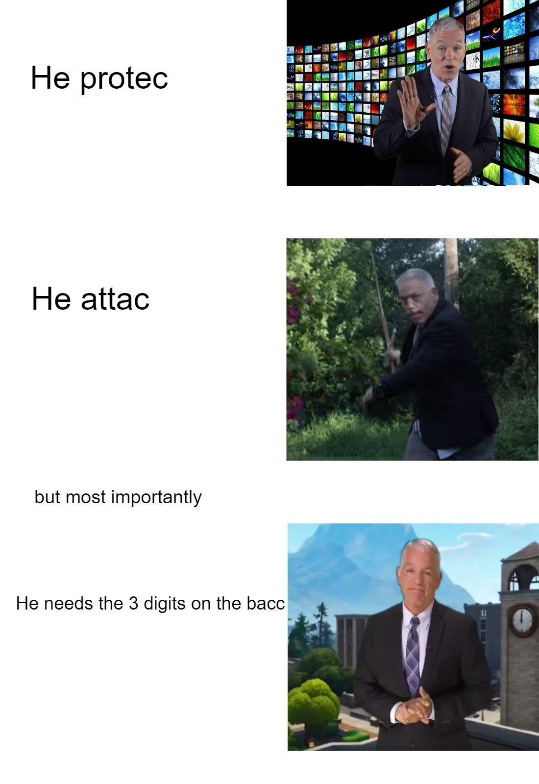 He Protecc He Attacc | Voiceoverpete | Know Your Meme