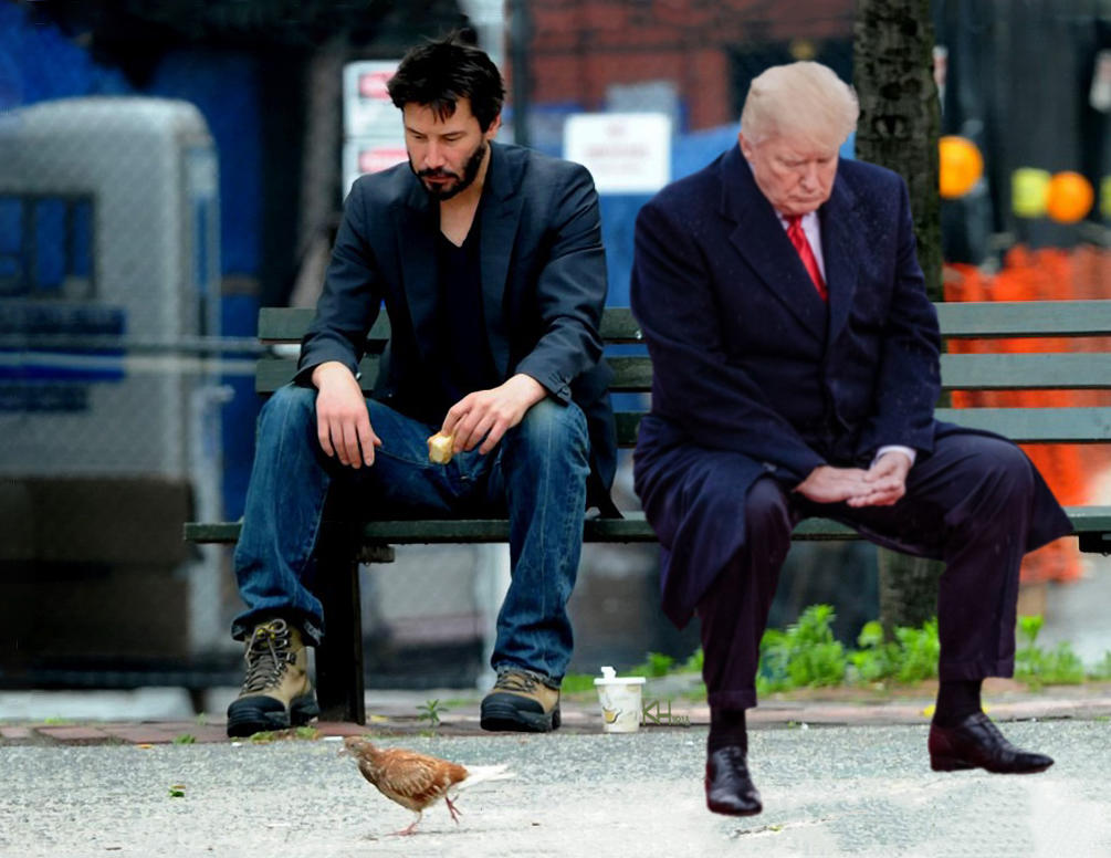 Sad Keanu with Sadder Trump | Sad Keanu | Know Your Meme