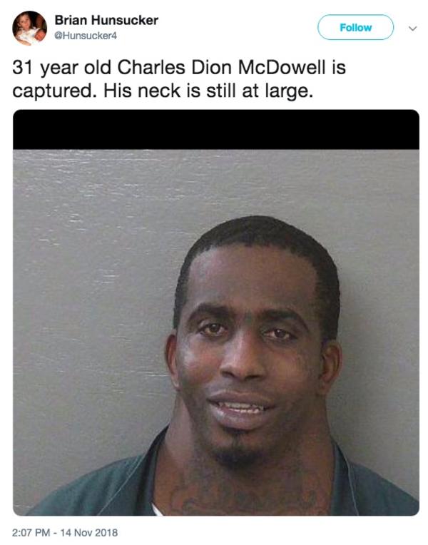 Still at large | Charles McDowell's Wide Neck Mugshot | Know Your Meme