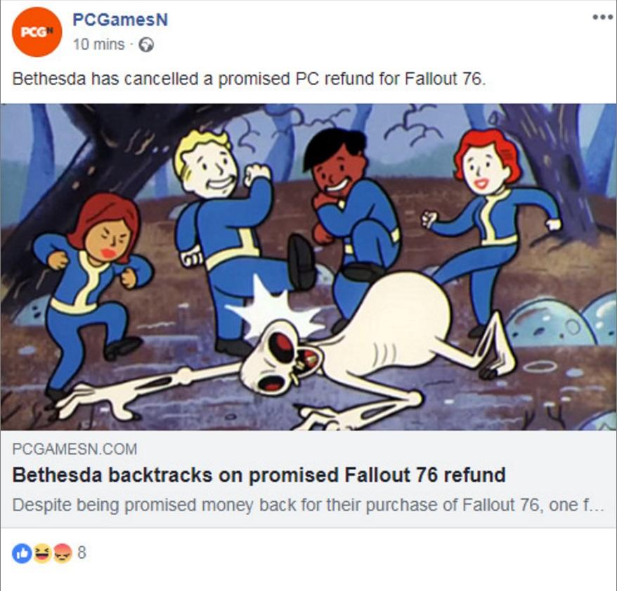 no refunds | Fallout 76 | Know Your Meme