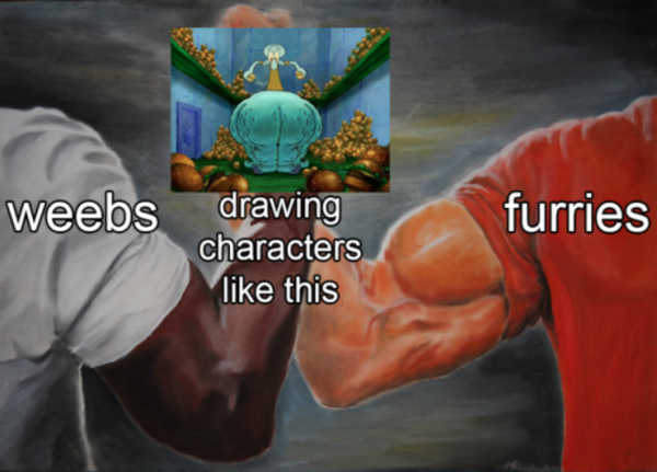 Drawing characters like Squidward | Epic Handshake | Know Your Meme