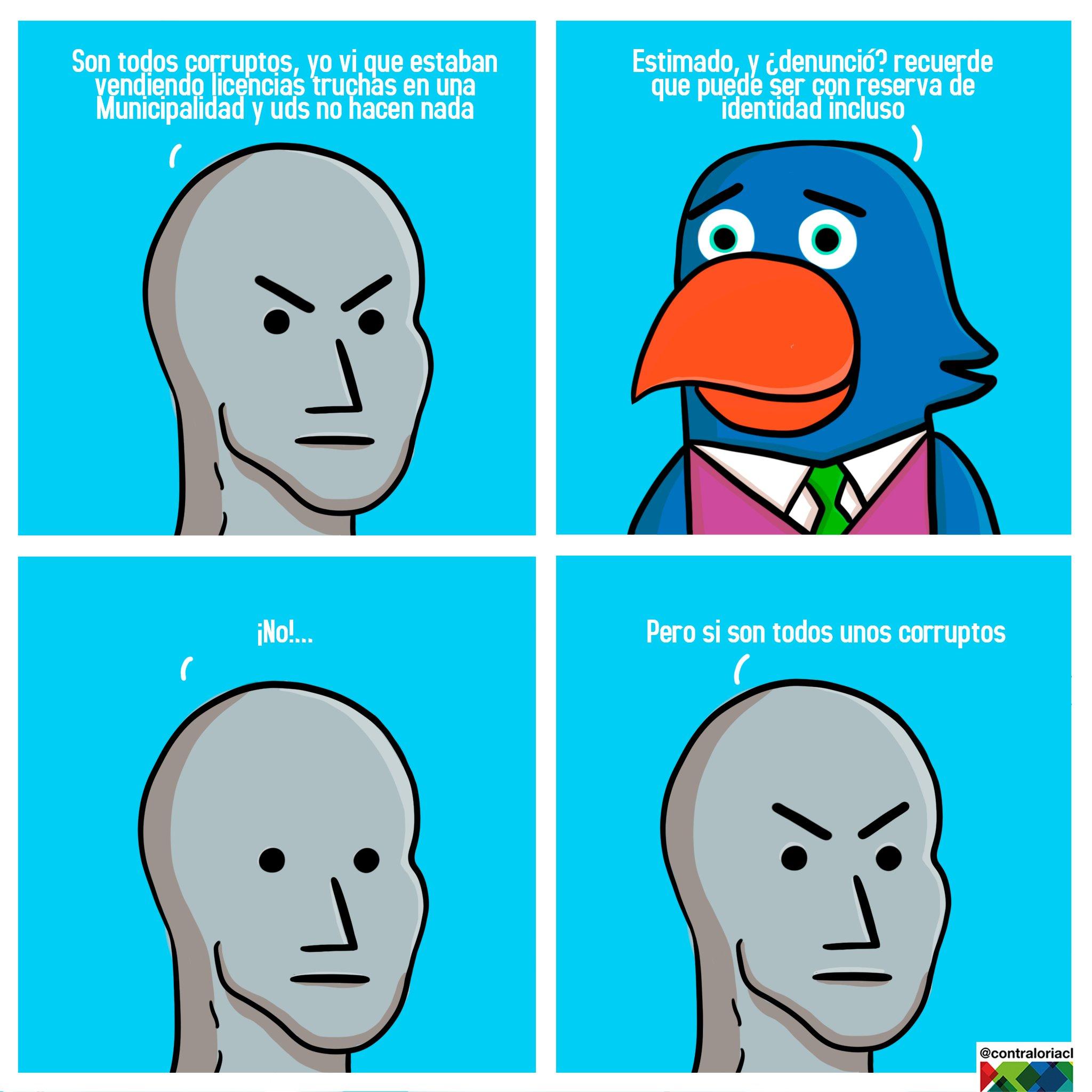 Now even the Chilean government uses this meme | NPC Wojak | Know Your Meme