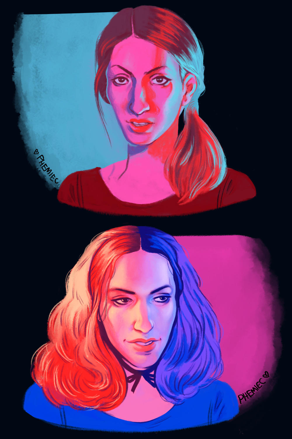 "Some colour studies of ContraPoints, one of my favorite youtubers. Not ...
