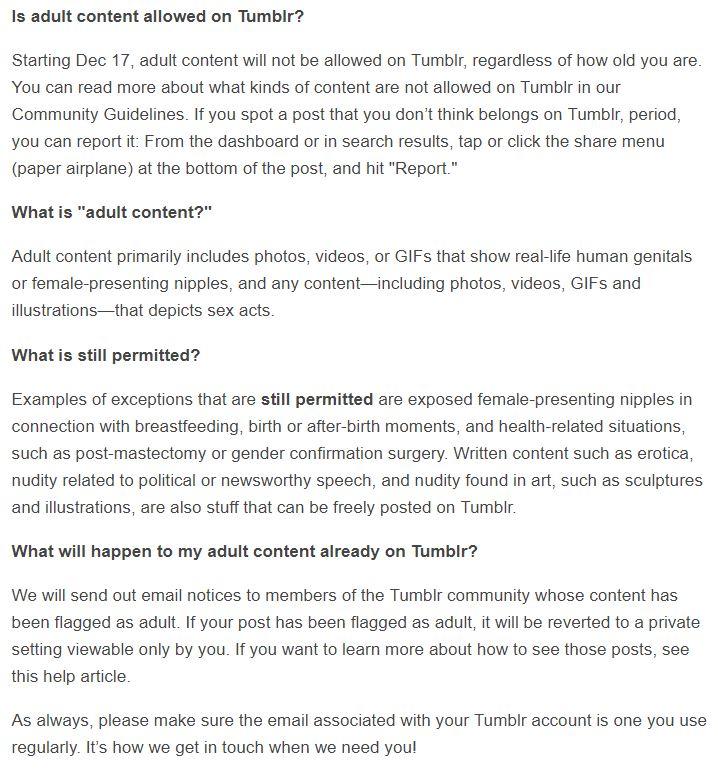 Adult Content Guidelines | Tumblr | Know Your Meme