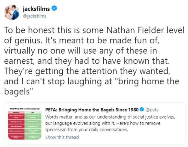 Jacksfilms tweet | Stop Using Anti-Animal Language | Know Your Meme