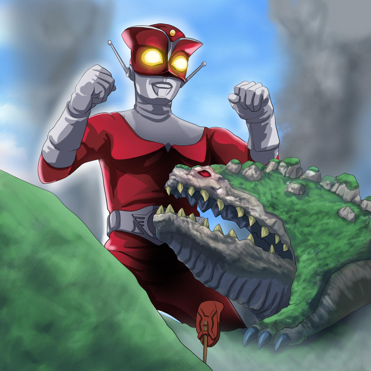 Reddo Fight'd | SSSS.Gridman | Know Your Meme