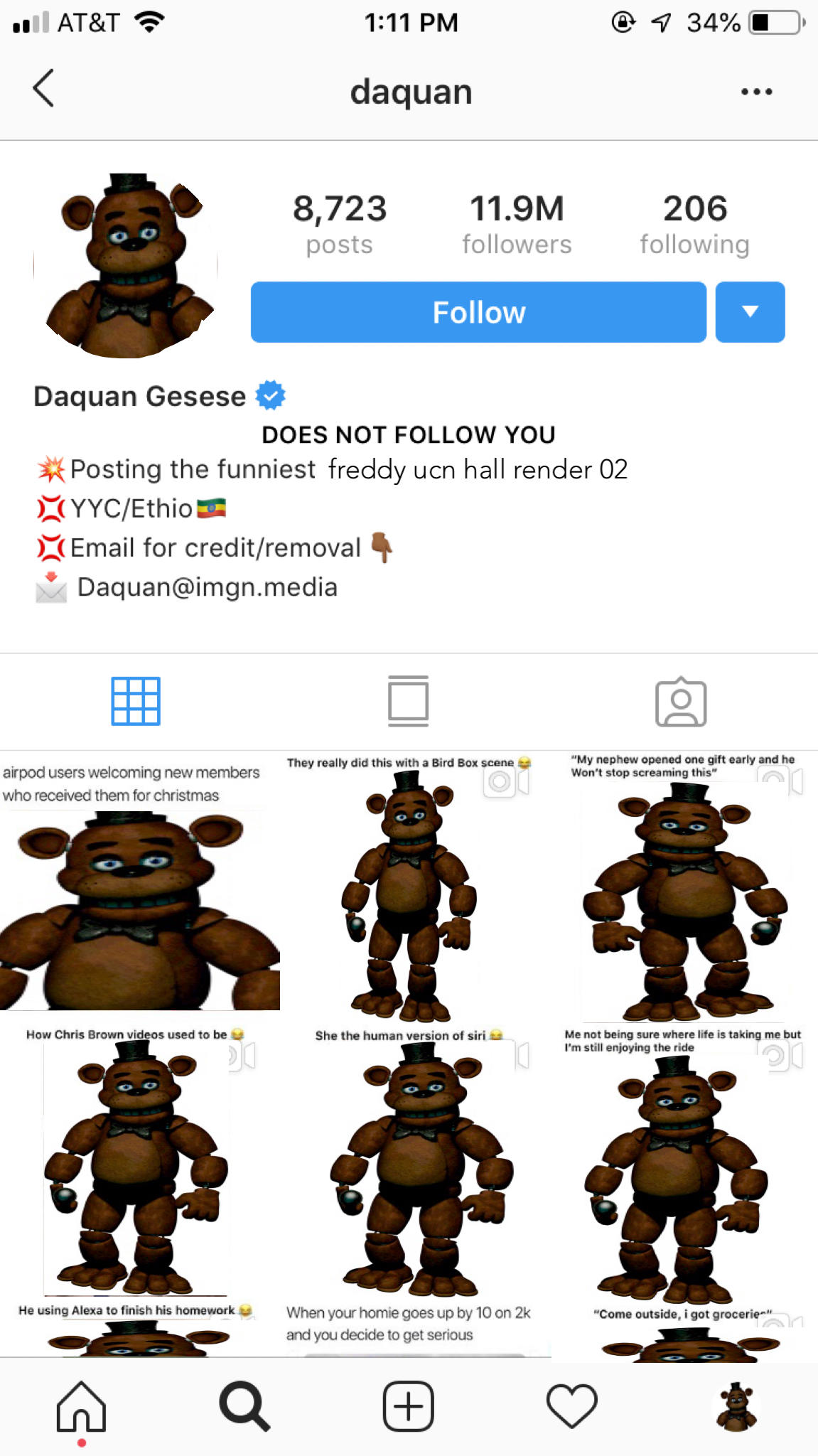 daquan | Freddy Ucn Hall Render 02 | Know Your Meme