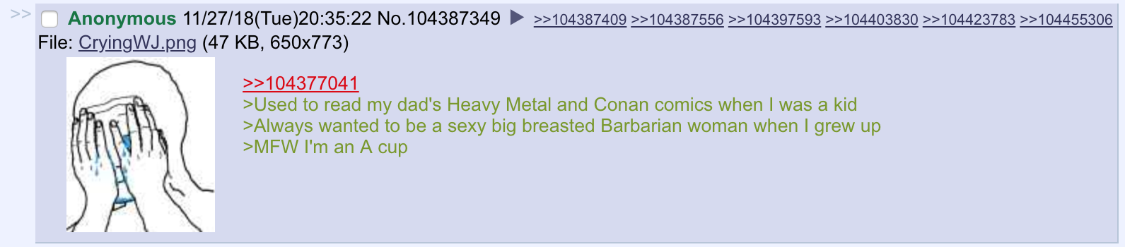 Femanon Has Dreams of Being a Cartoon Muscle Woman | 4chan | Know Your Meme