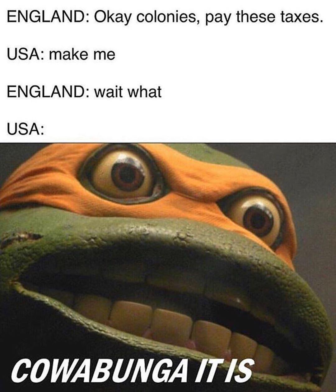 American Cowabunga | Boston Tea Party / Libertea | Know Your Meme