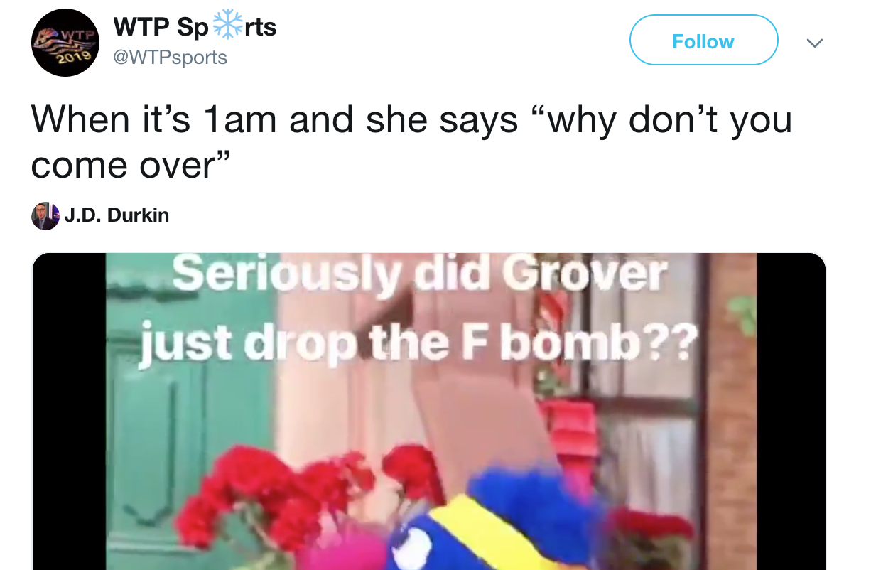 WTP Sports | Grover's F-Bomb | Know Your Meme