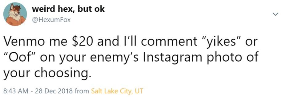 Venmo me $20 and I’ll comment “yikes” or “Oof” | Venmo Me $20 | Know ...