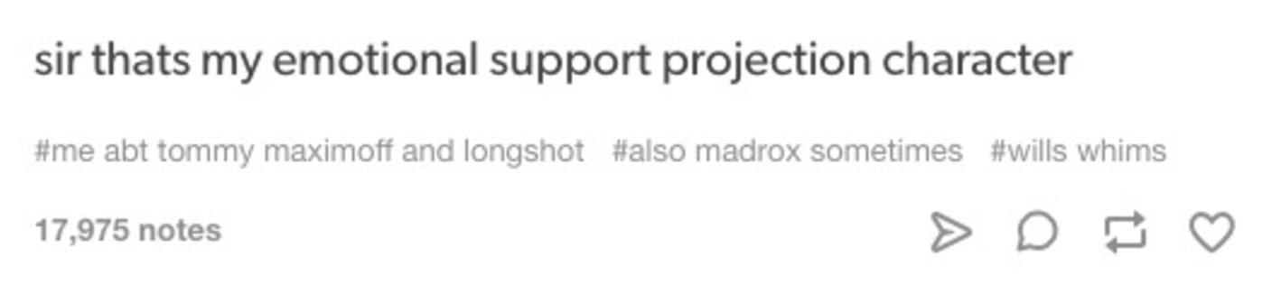 Projection character | Sir, That's My Emotional Support | Know Your Meme